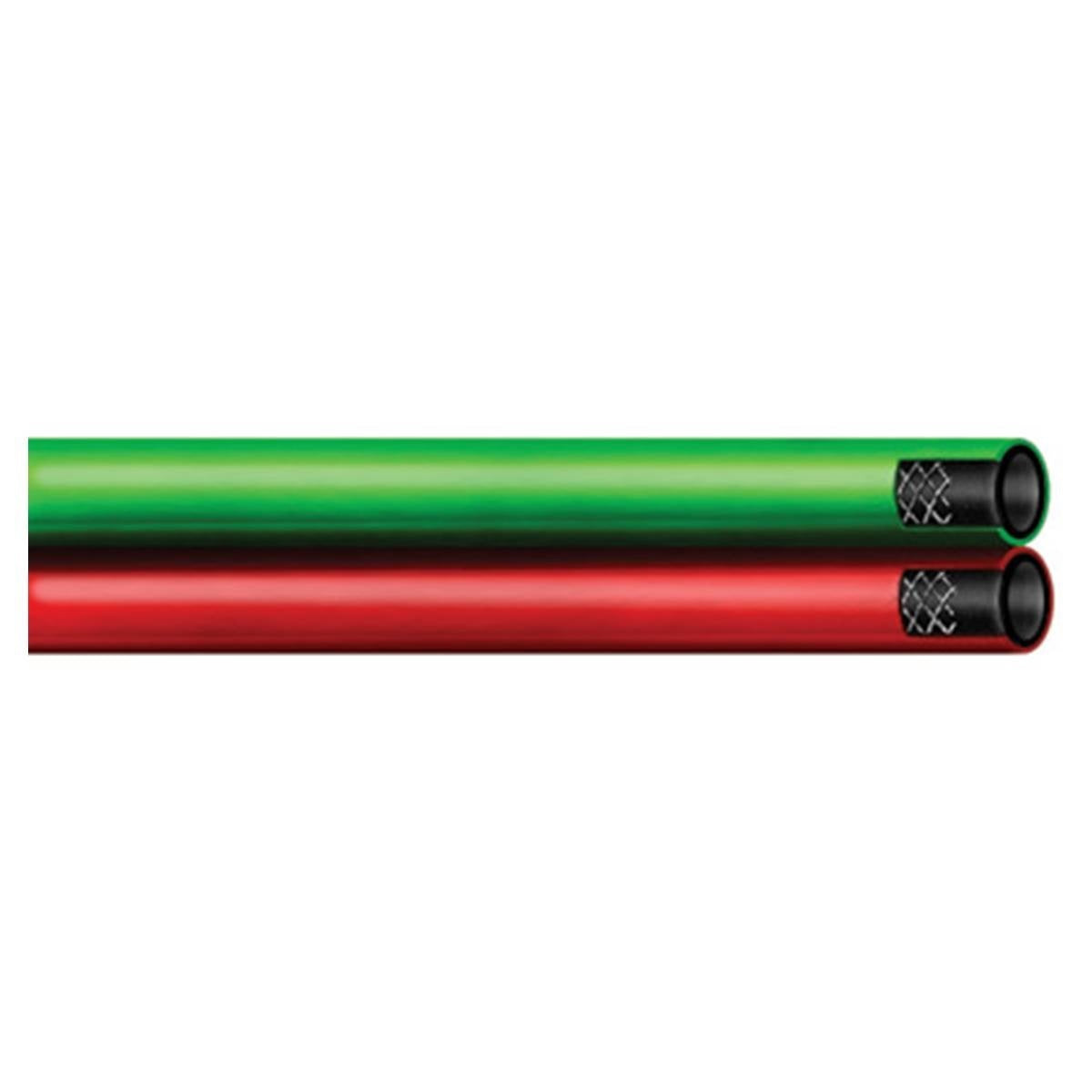 RADNOR™ 3/16" X 12 1/2' Red And Green EPDM Rubber Twin Hose With AB Ho ...