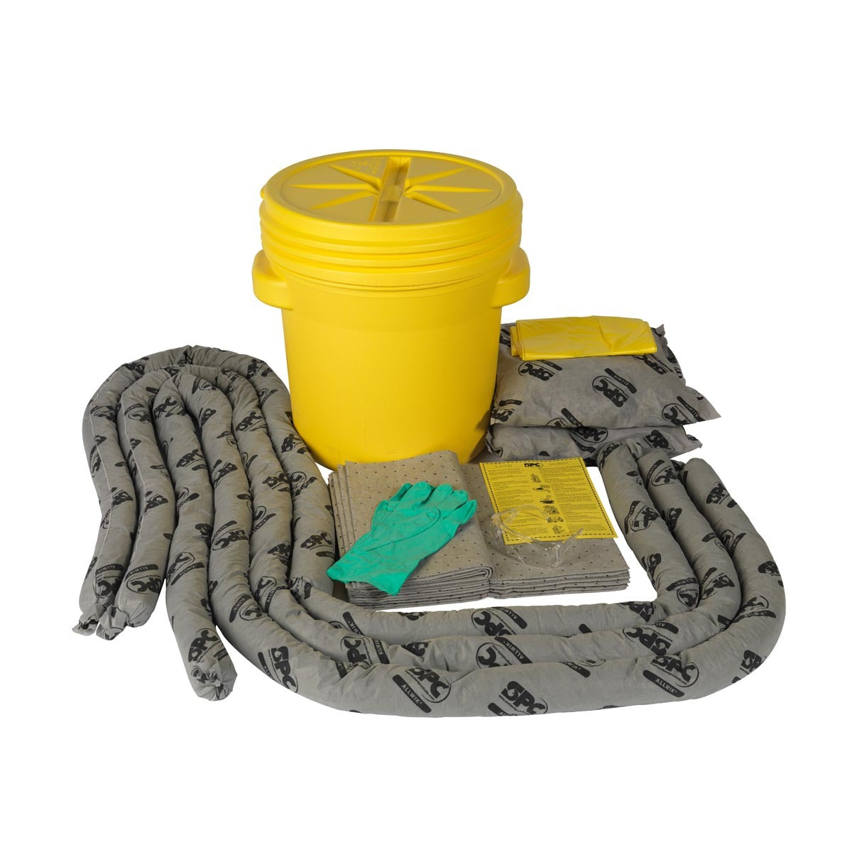 Brady® 18" H X 21" Dia AllWik® Yellow Polypropylene Spill Kit ...