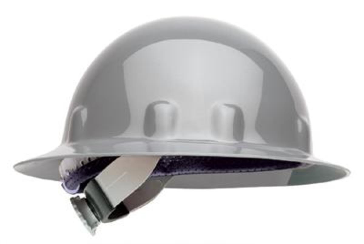 Honeywell Gray Fibre-Metal® E-1 Thermoplastic Full Brim Hard Hat With ...