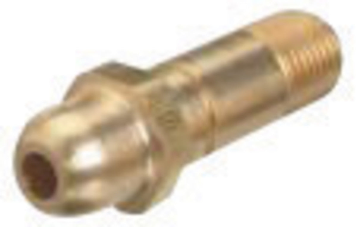 Western® CGA-540 1/4" NPT X 2" L Brass 3000 psig Nipple With Reverse F ...
