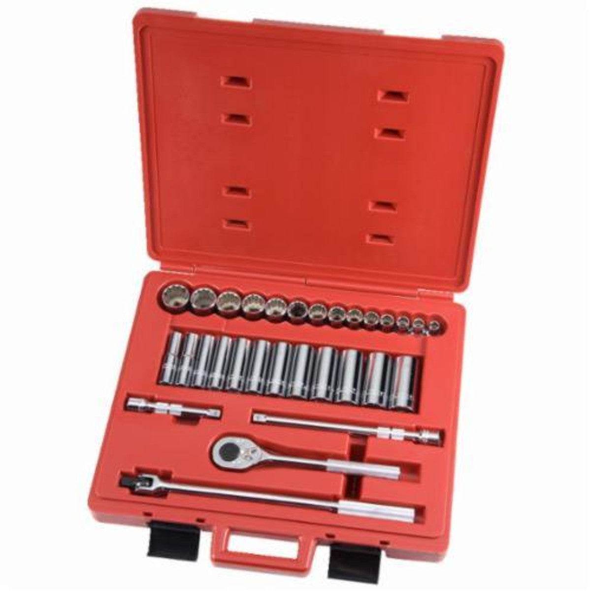Proto J54126 1/2" Drive 30-Piece Socket Set, 12 Point ...